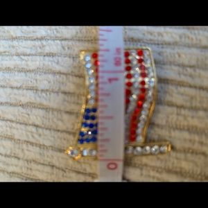Jewelry | Patriotic Crystal Flag Brooch | Poshmark